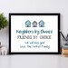 Neighbor Going Away Gift | Neighbor Farewell Art Print | Unique ...