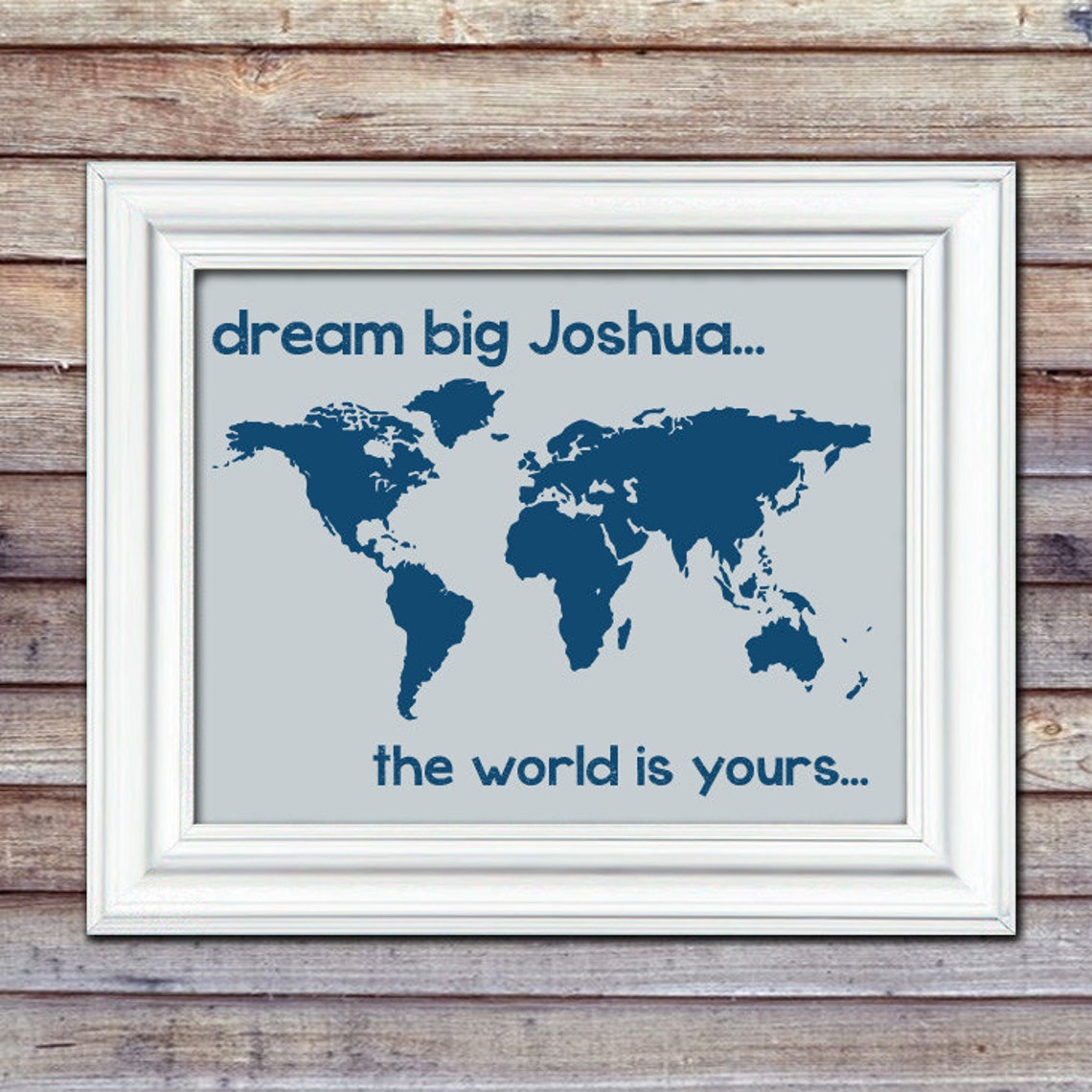 Dream Big Map Print World Map Print Boy Room Girl Room | Etsy