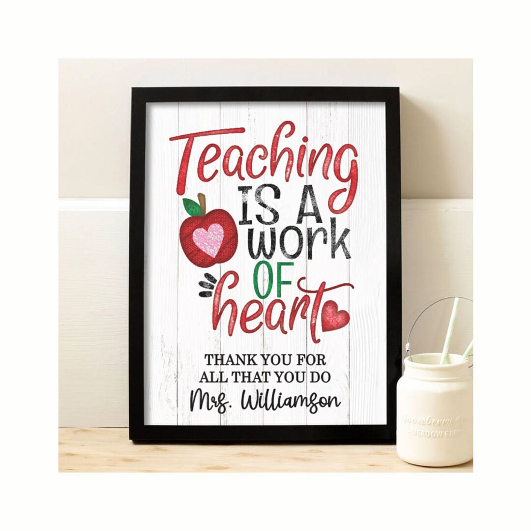 Personalized Teacher Print | Personalized Teacher Gift | Teacher ...