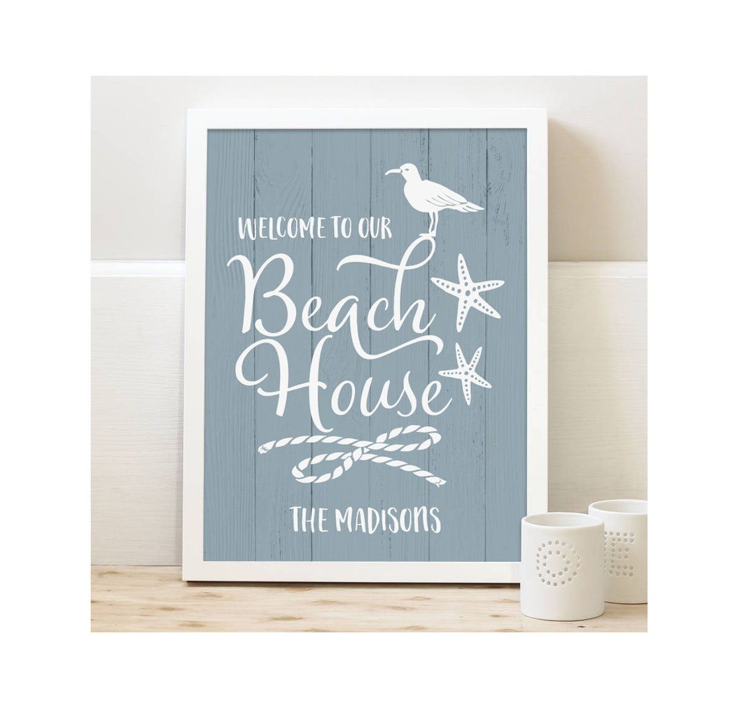 Personalized Welcome to the Beach House - Coastal Gift - Personalized ...