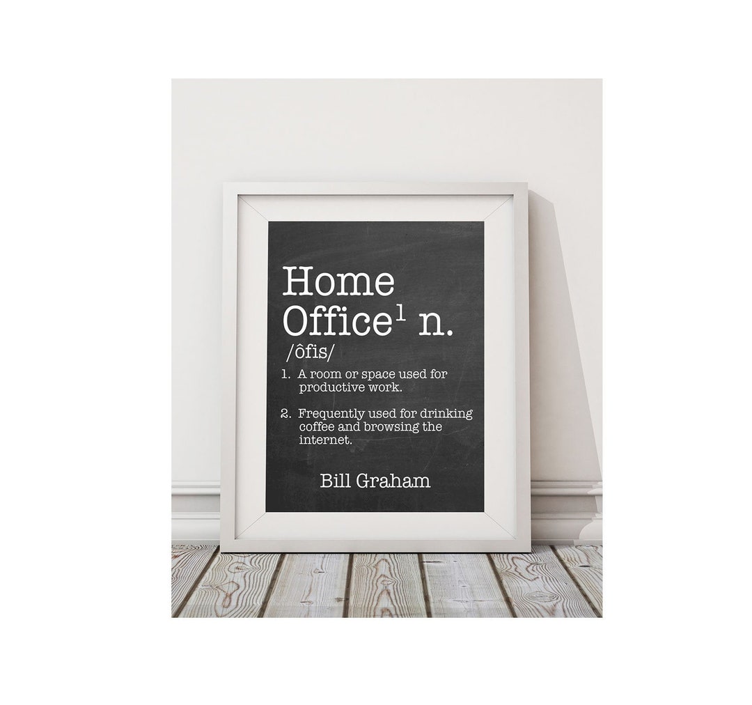Home Office Definition Print | Personalized Office Decor | Coworker ...