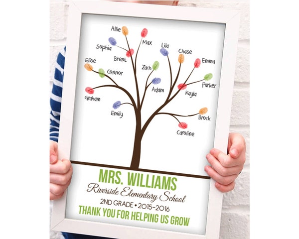 Student Fingerprint Tree Thumbprints Tree Classroom - Etsy Canada