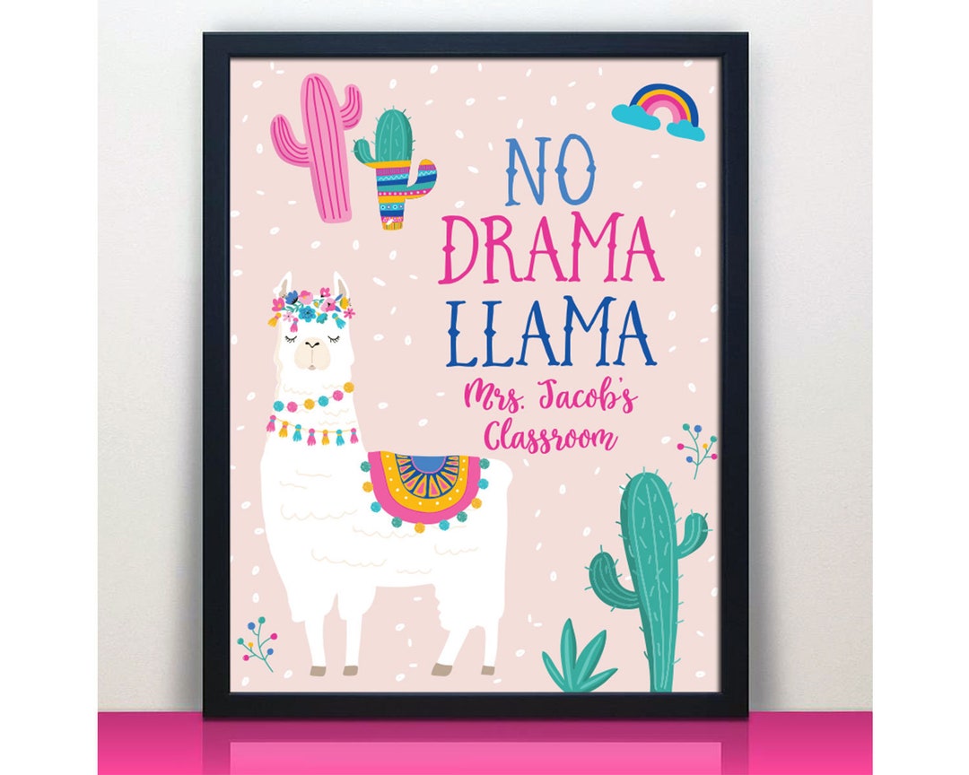 Llama Classroom Welcome Poster | Personalized Classroom Decor ...