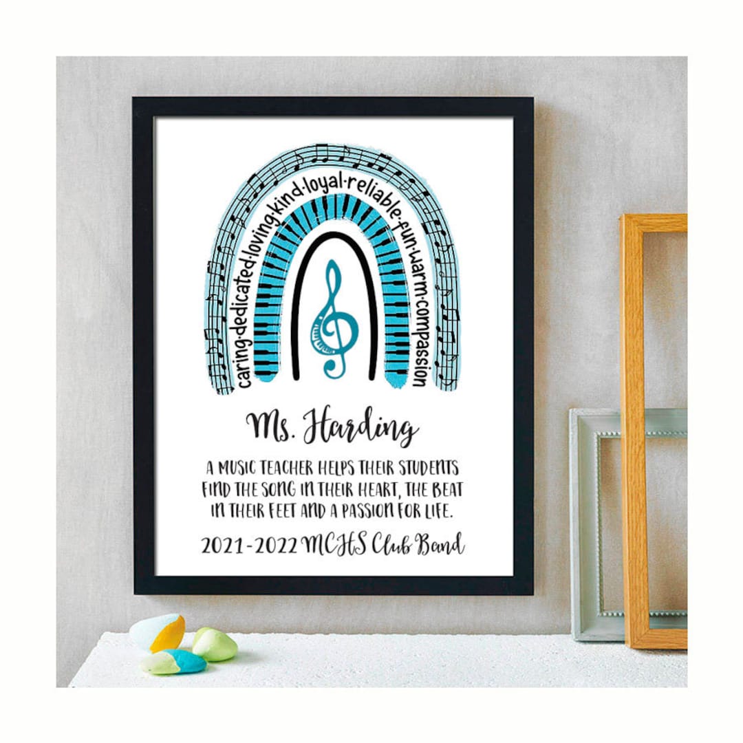 Personalized Music Teacher Print | Personalized Classroom Decor ...