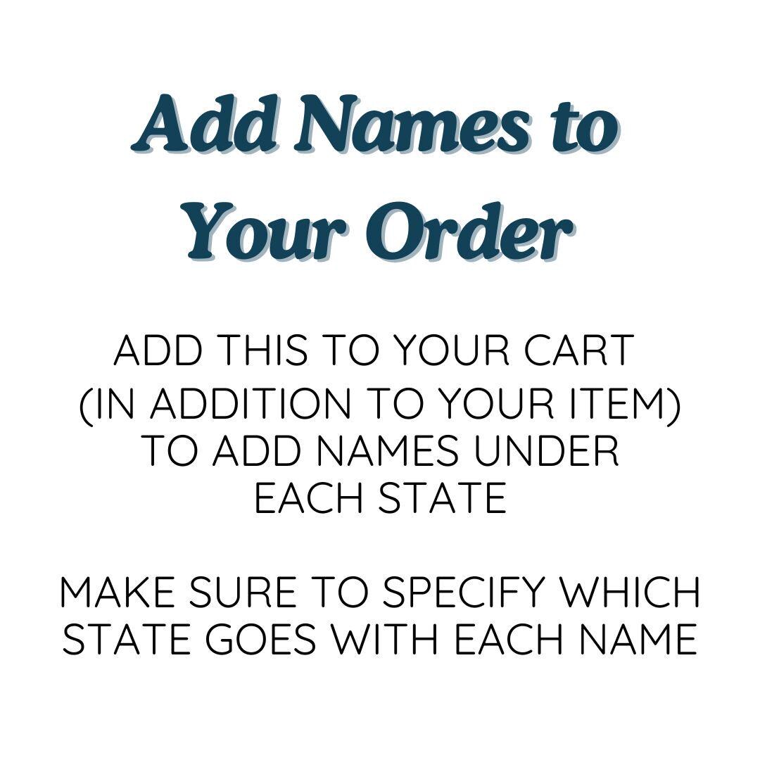 Upgrade to Add Names to Order - Etsy
