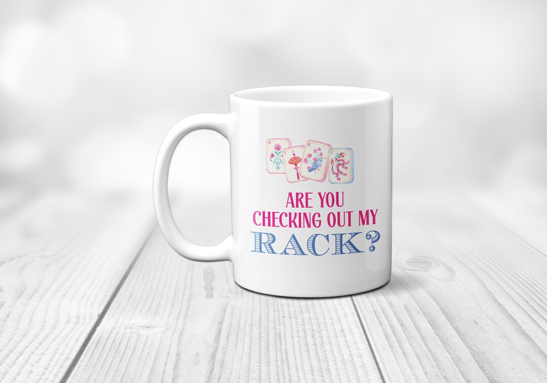 Mahjong Coffee Cup Mug | Tile Game Decor Hostess Gift Funny Mahj ...