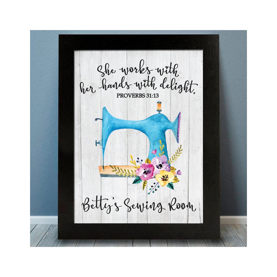 Personalized Sewing Print | Craft Room Decor | Sewing Gift | Knitting ...