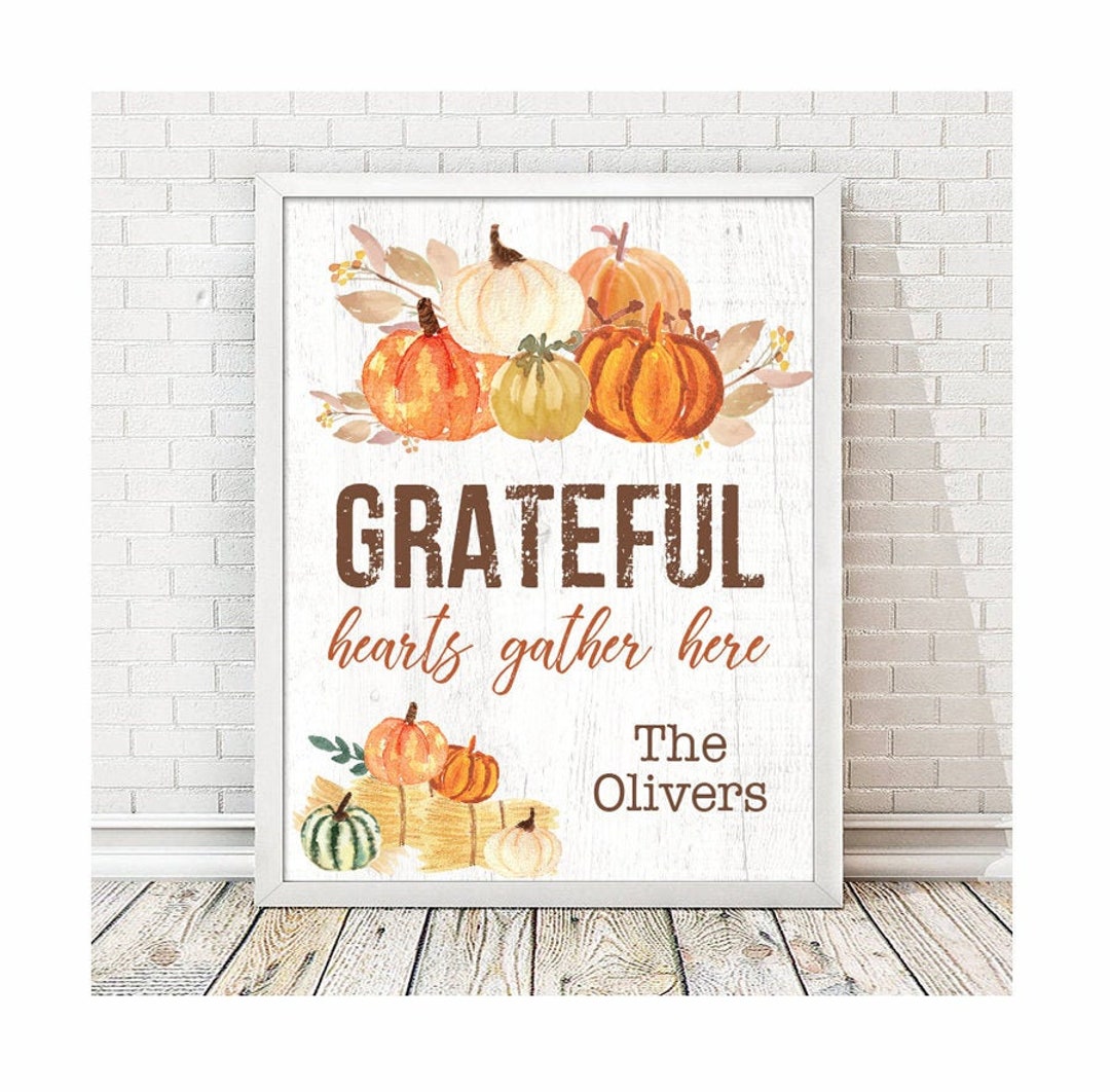 Personalized Fall Print | Rustic Fall Decor | Fall Wall Art | Seasonal ...