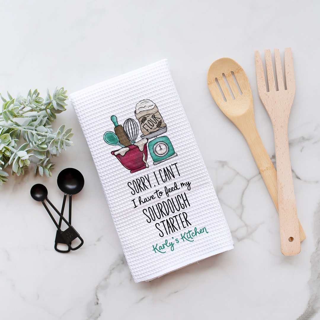 Personalized Baking Kitchen Towel | Baking Tools Sour Dough Starter ...