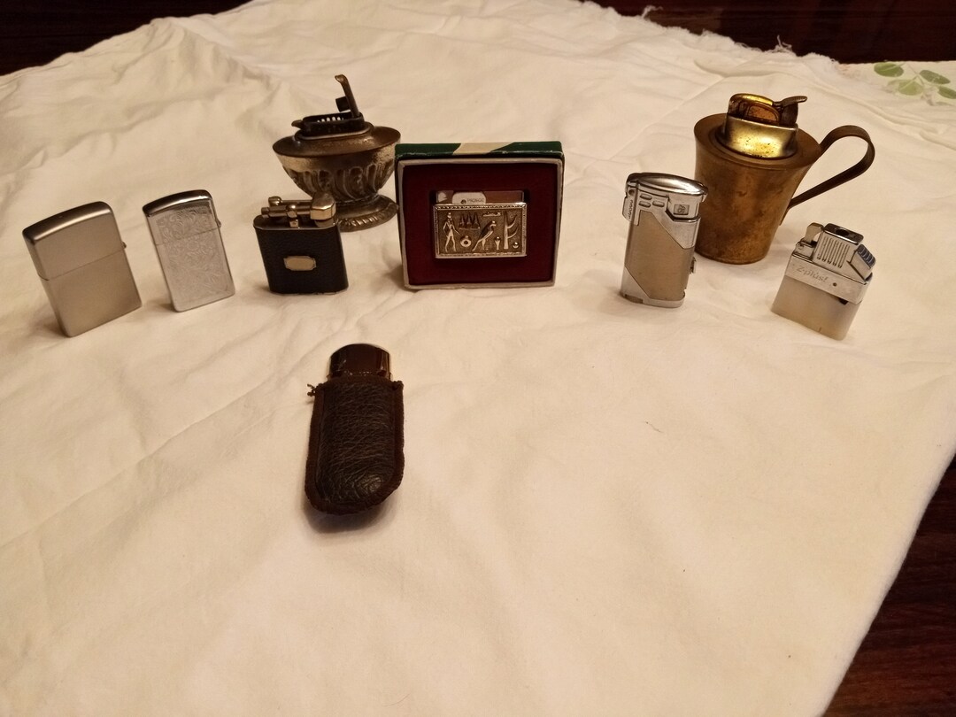 Collection of Vintage Cigarette Lighters, Ambassador, Butan, Marlboro ...