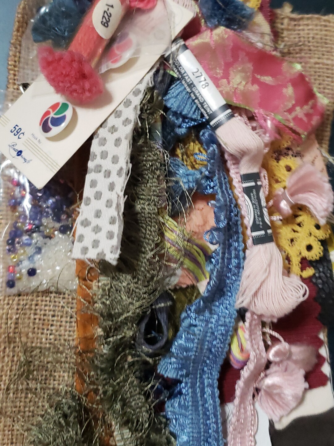 Funky Junk Trim & Scraps Fun Pack*slow Stitch*piecework*handsewing - Etsy