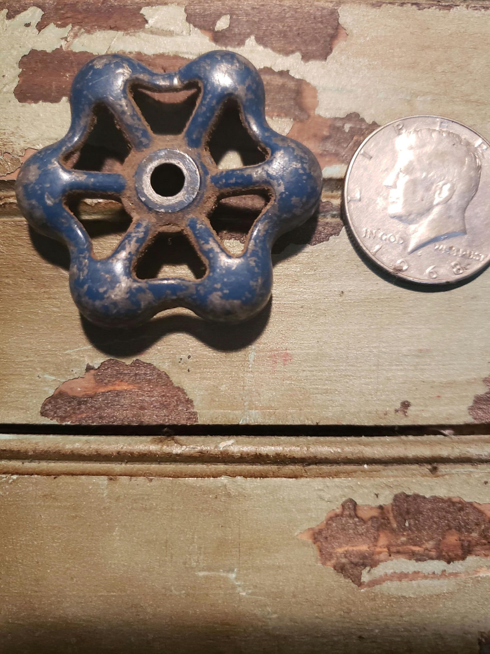 Salvaged Blue Metal Spicket Valve, Mixed Media Art Supply - Etsy