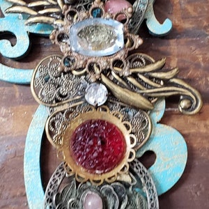 Bespoke Junk Vintage Necklace! Designed With Handpainted Wood, an Array ...