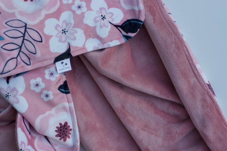 Personalized Baby Girl Blanket, Minky Baby Blanket, Baby Girl Minky ...