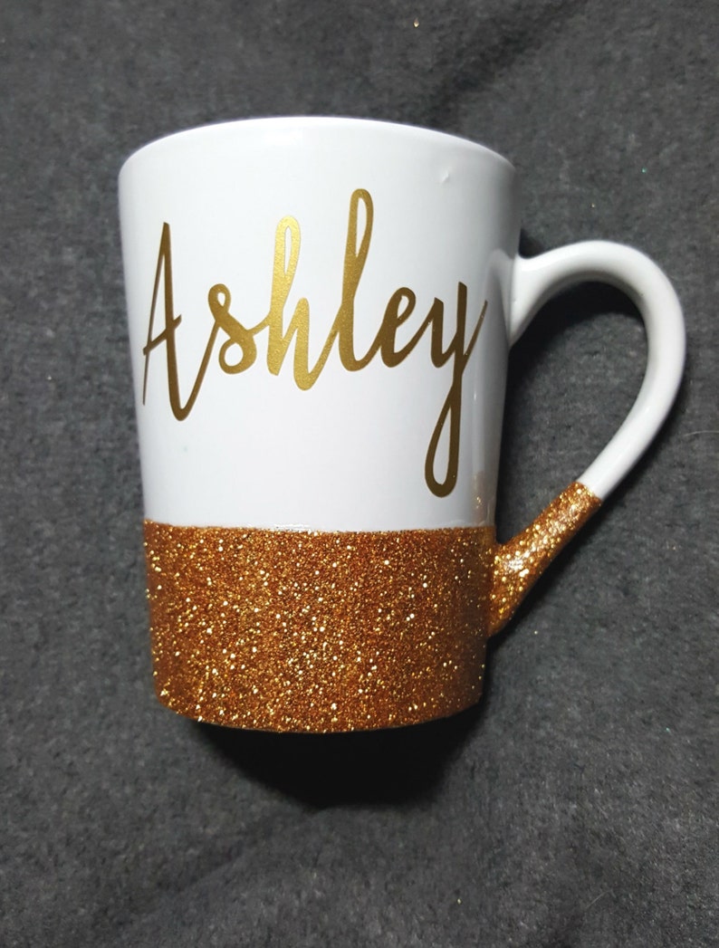 Personalized Mug Glitter Dipped Mug Glitter Personalized Etsy