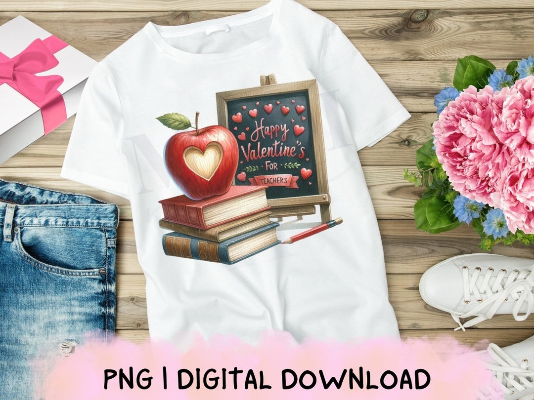 Teacher Valentine PNG for Sublimation, Valentines Teacher PNG ...