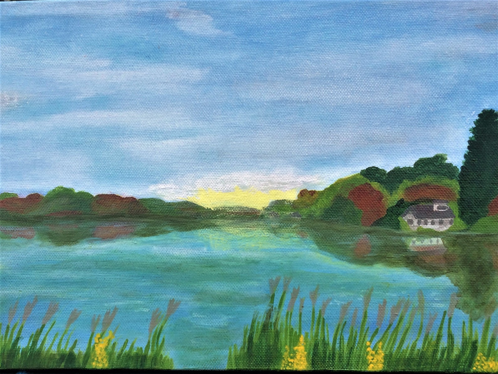 IONA LAKE NJ Late Summer Scene Panoramic View of lovely Lake | Etsy