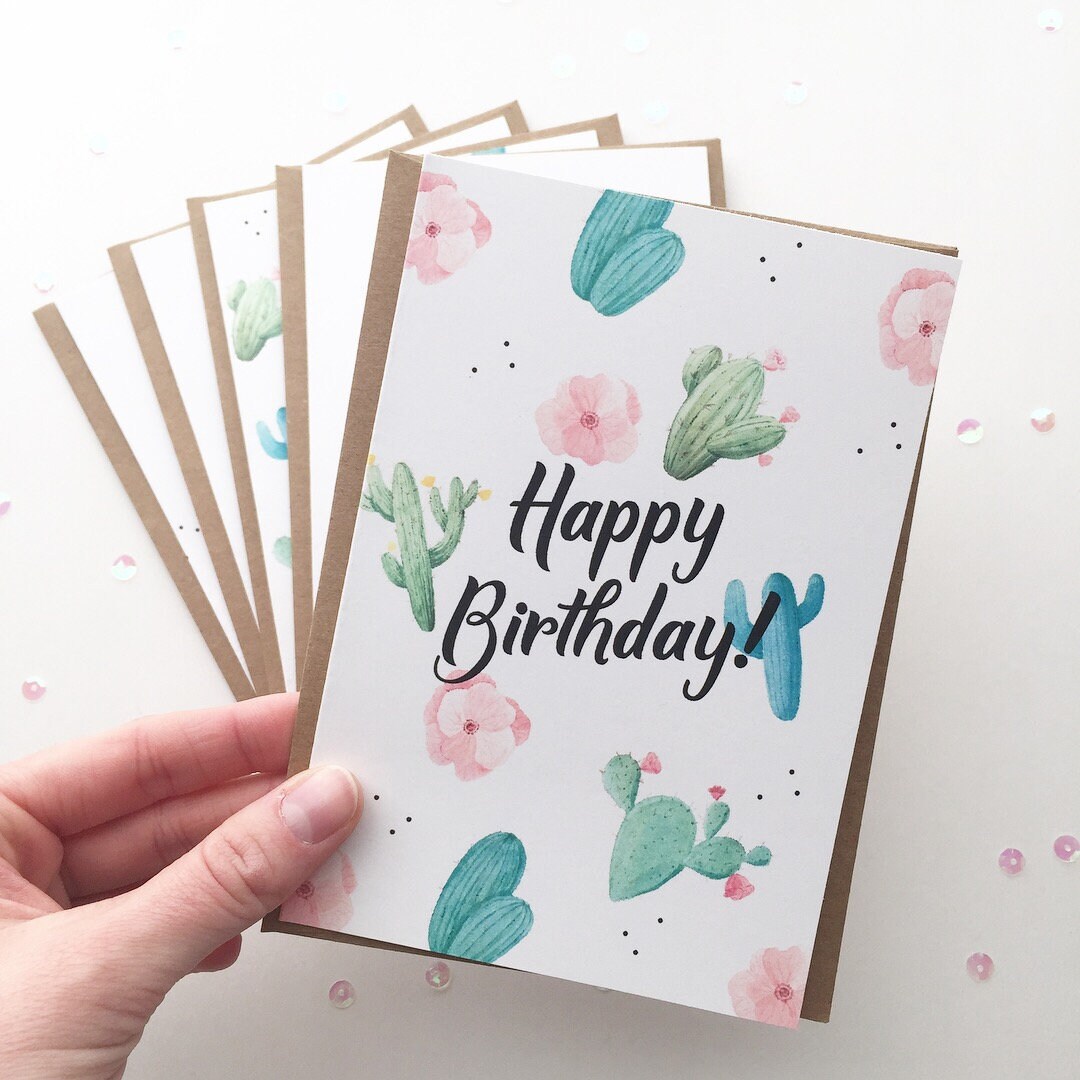 Cacti Card Pack . 5 Cards . Cactus Card . Every Occasion Cards | Etsy