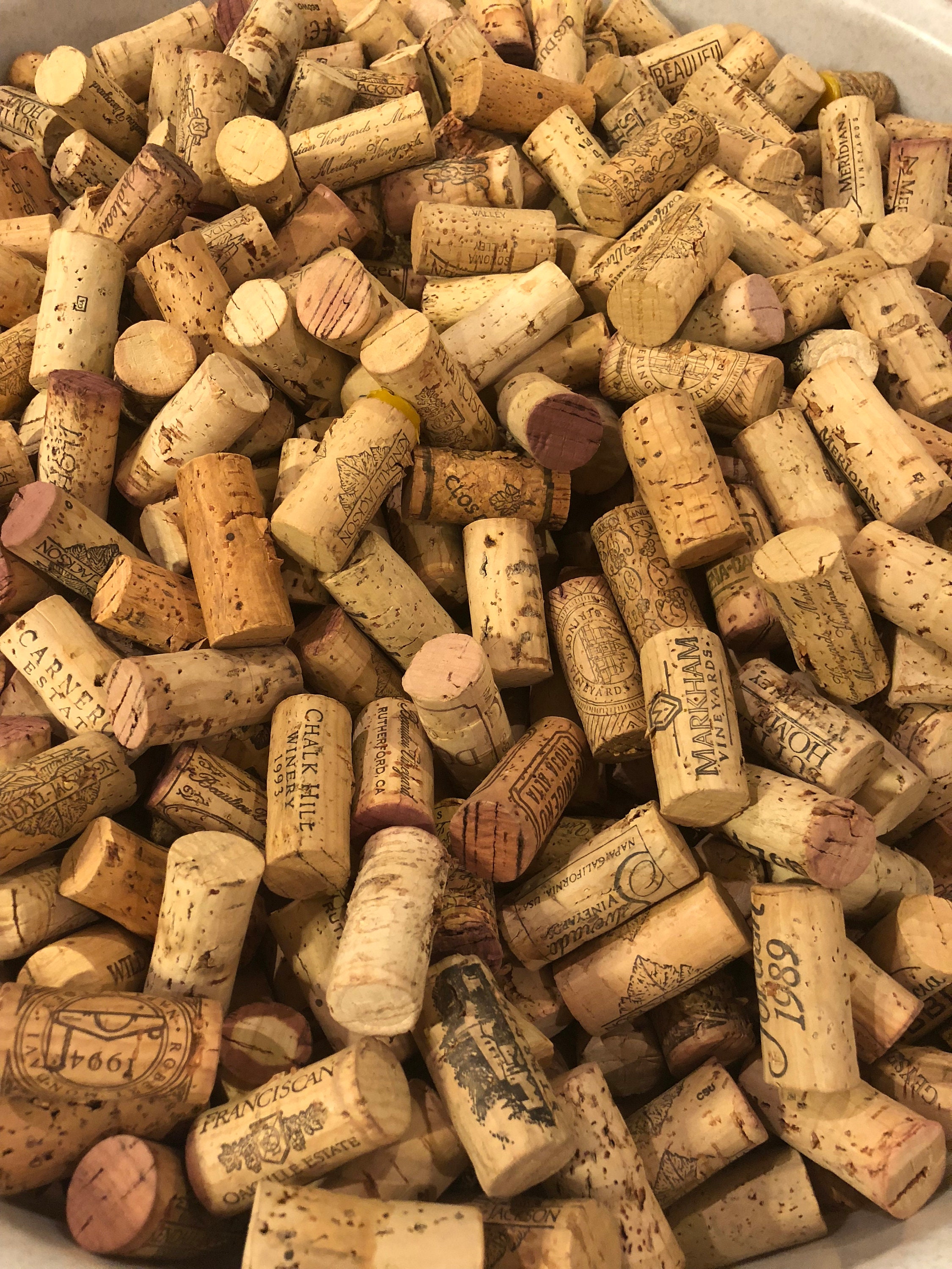 200 Wine Corks, Used Wine Corks, All Natural Corks, Recycled Wine Corks ...