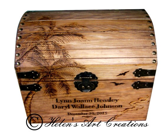 Custom Wedding Chest Medium Card Chest Personalized Chest | Etsy