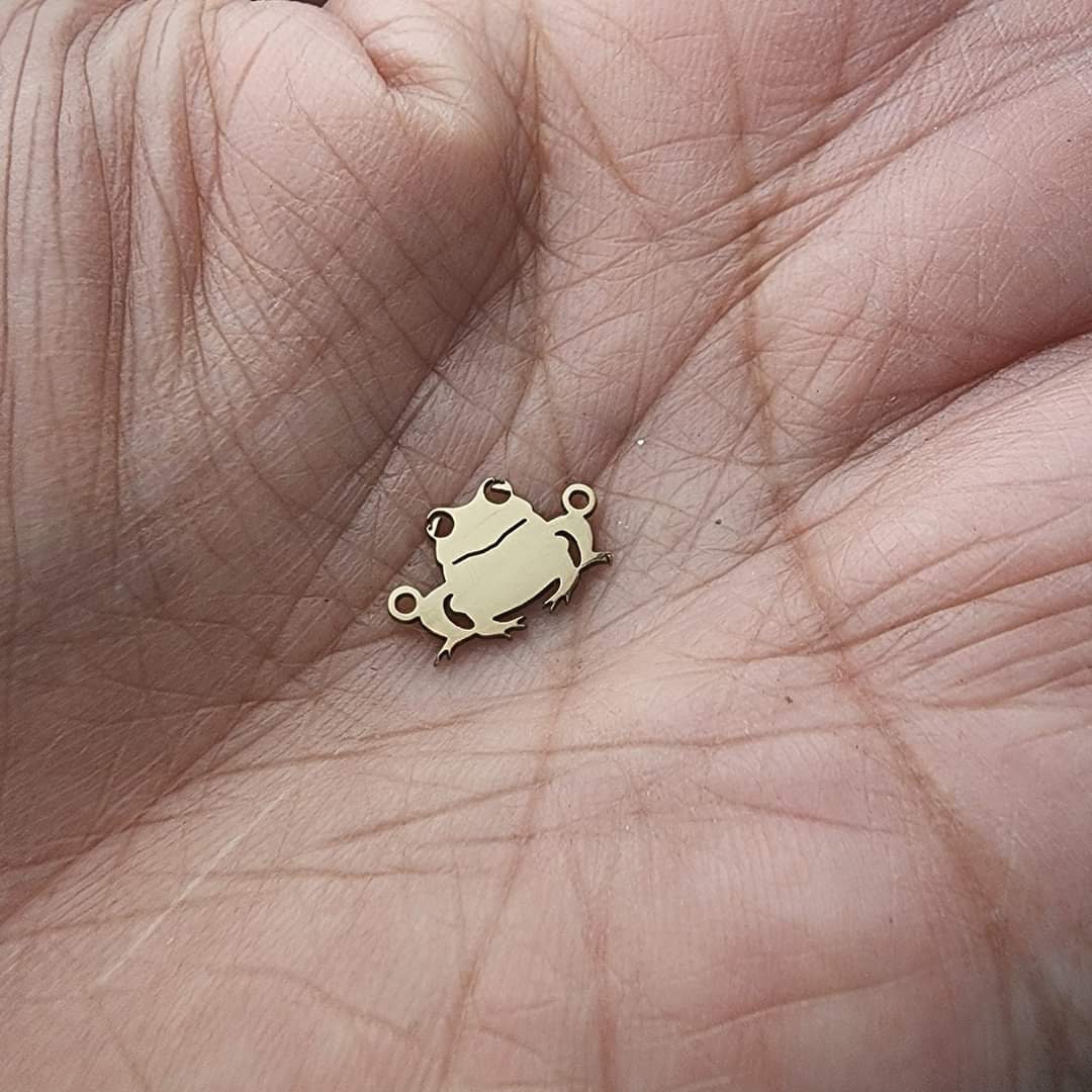 Gold Filled Frog Connector: Custom Jewelry Charm (7mm) - Etsy