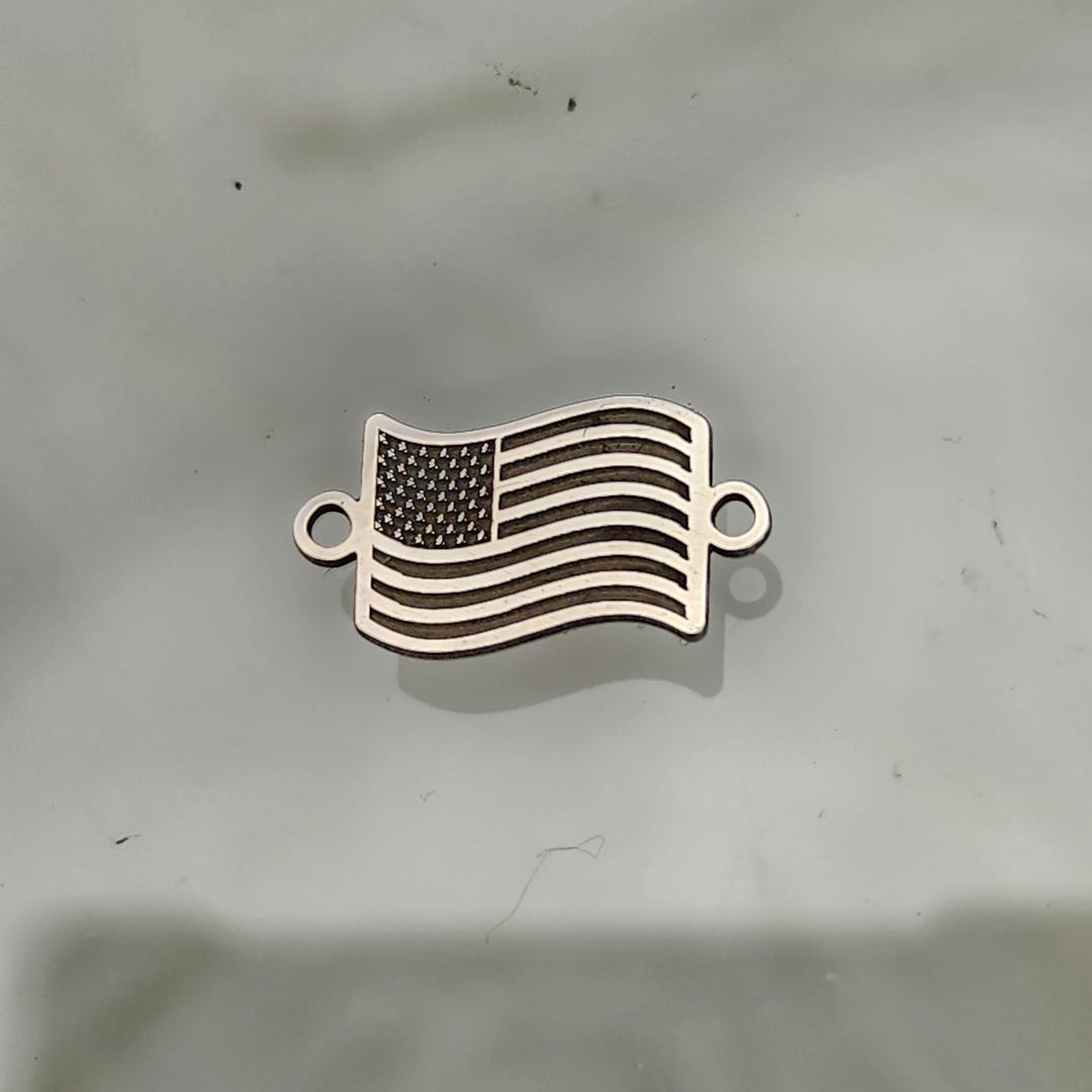 American Flag Connector: 14k Gold Filled or Sterling Silver Charm - Etsy