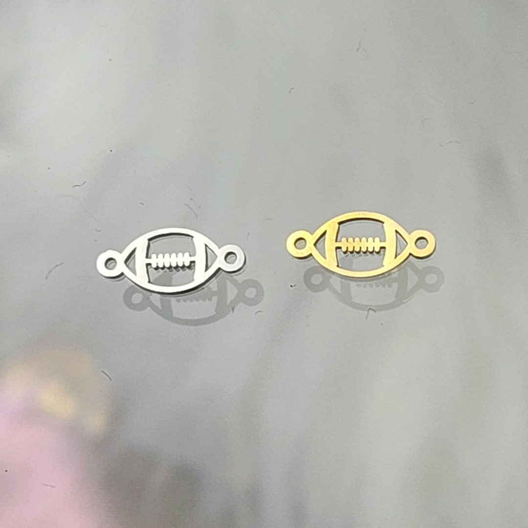 Permanent Jewelry Mini Football Connector, Small Tiny, Water and ...