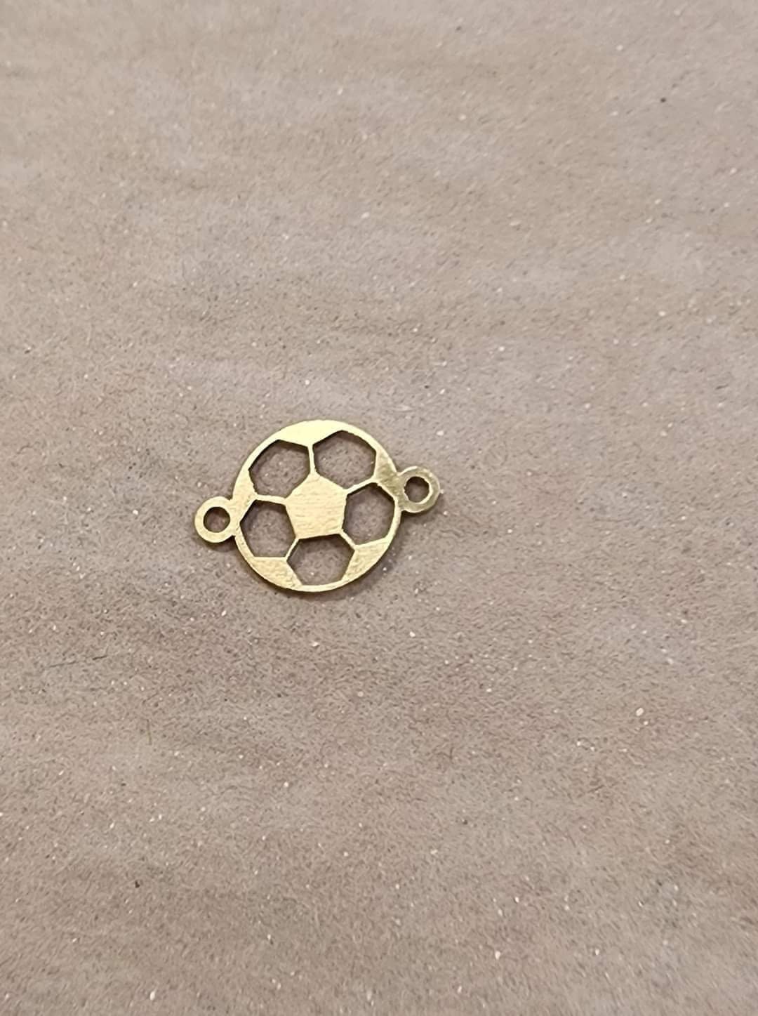Gold Filled Soccer Ball Connector - 7 Mm Tall. Permanent Jewelry Word ...