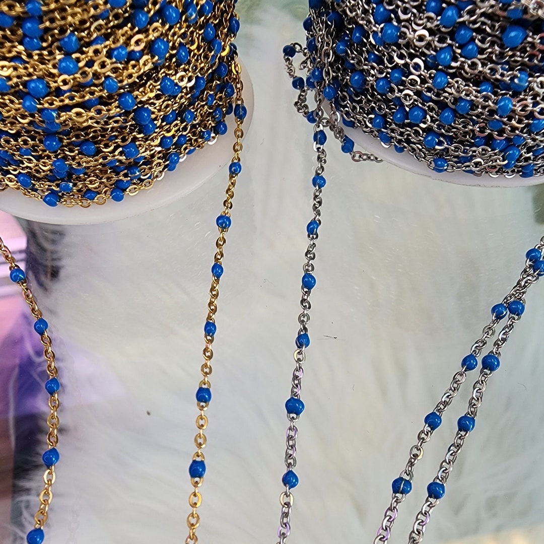 Dark Blue Enamel Chain Multicolor Bulk Chain Chain for Permanent ...