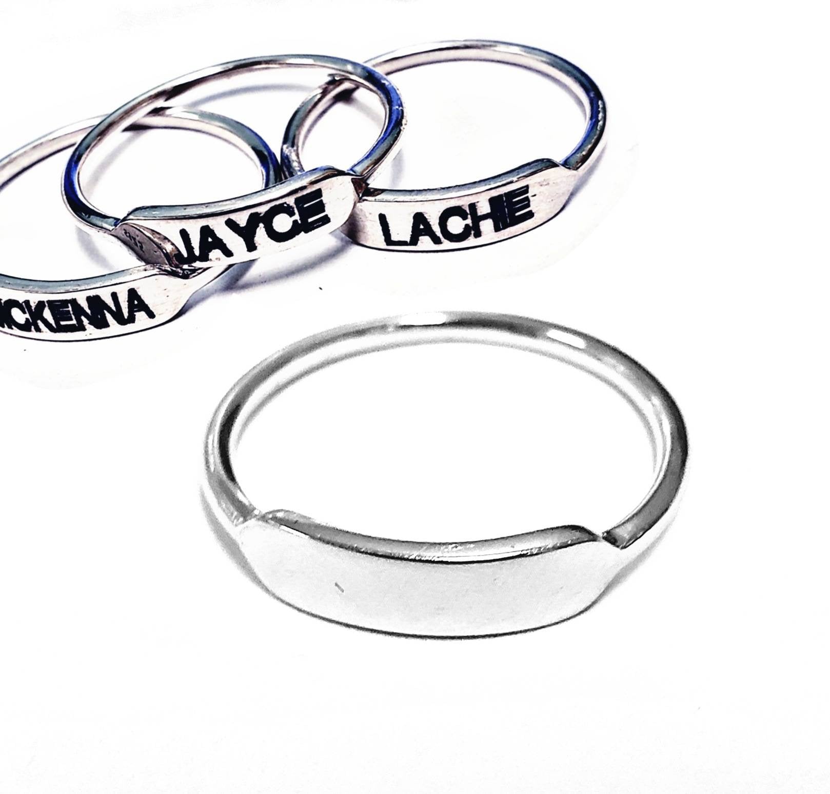 Sterling Silver Stamping ID Bar Ring Blank ID Bar Ring Blank | Etsy