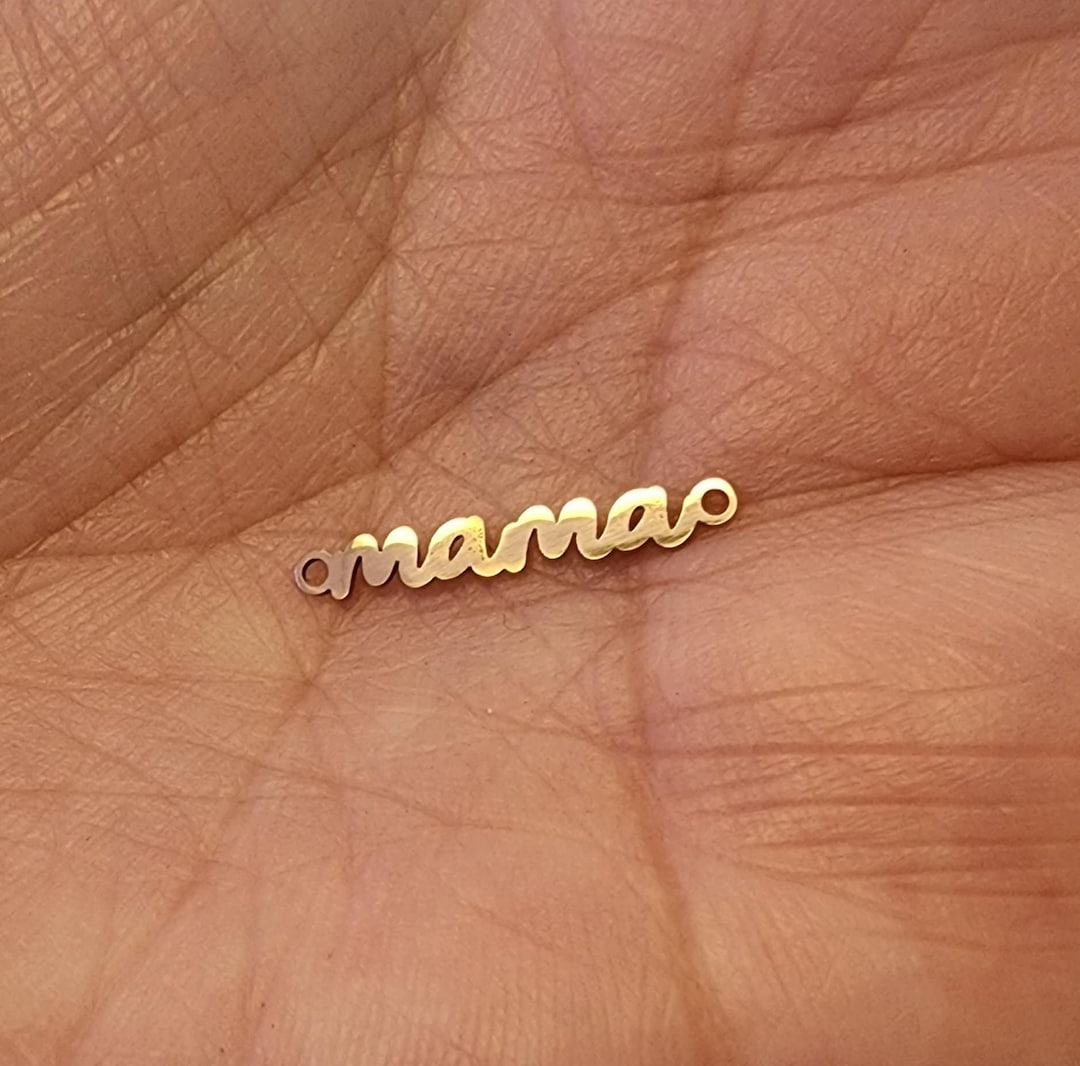 Gold Filled Mini Mama Connector Charm: Permanent Jewelry Supplies - Etsy