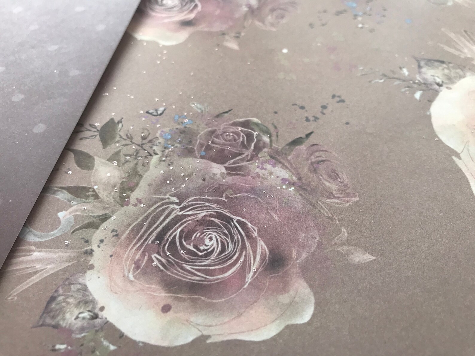 Blush & Dusty Rose Floral Paper Pack Double-sided Scrapbook | Etsy