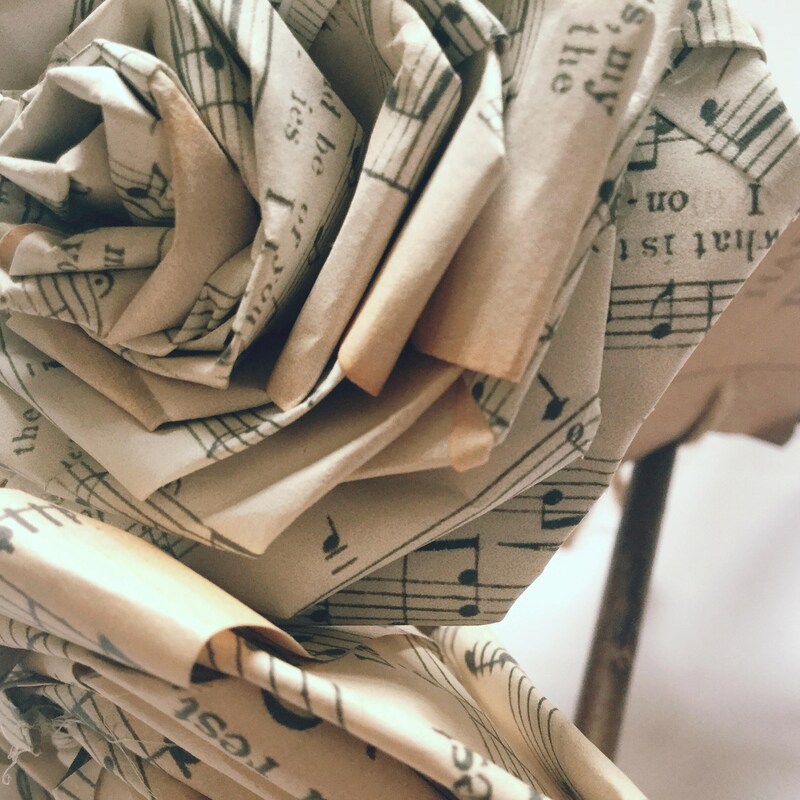 Music Paper Flowers - Etsy