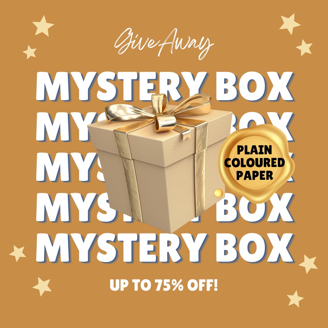 Plain Coloured Papers & Cards Mystery Box Giveaway Upto - Etsy