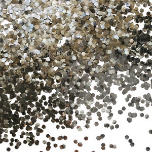 Metallic Silver Biodegradable Glitter Sprinkles Hexagonal Craft Art ...