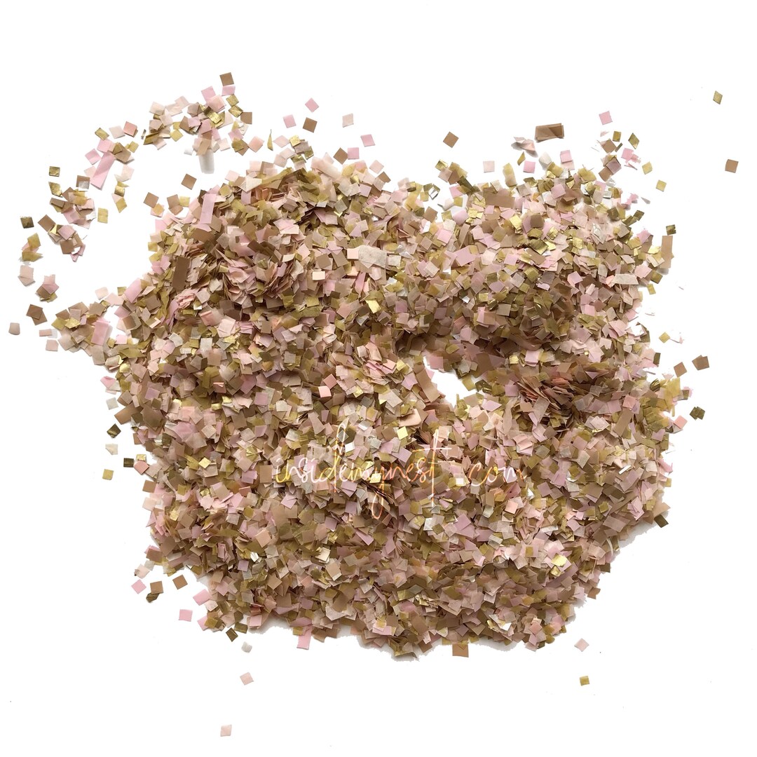 Blush Gold Confetti Biodegradable Tissue Paper Colourful Colourfast ...