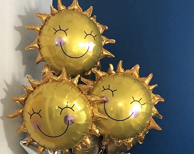 Sunshine Balloon Smiley Balloon, Giant Sun Balloon, 26 Inch Mylar ...