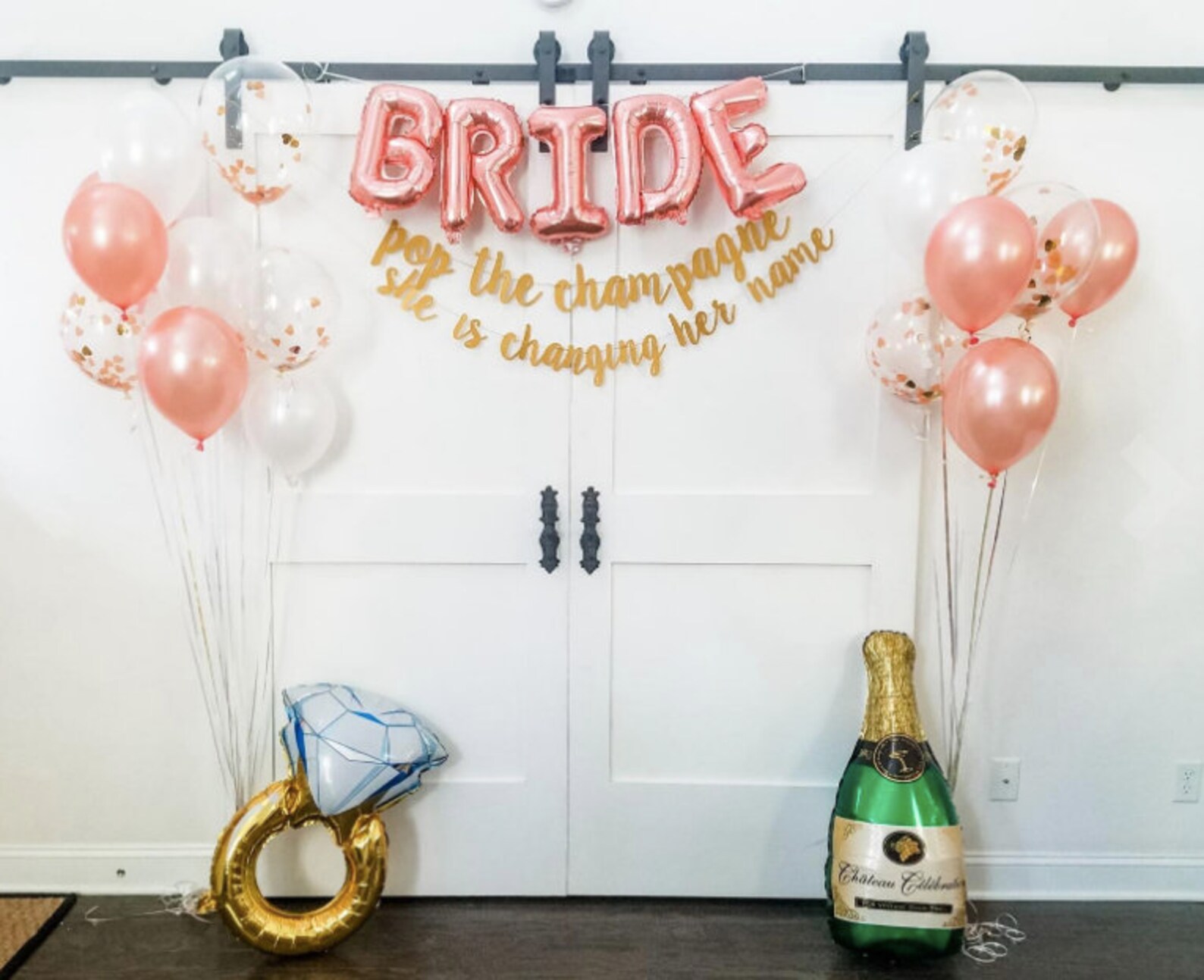 Rose Gold Bride Balloons Rose Gold Bachelorette Balloons - Etsy
