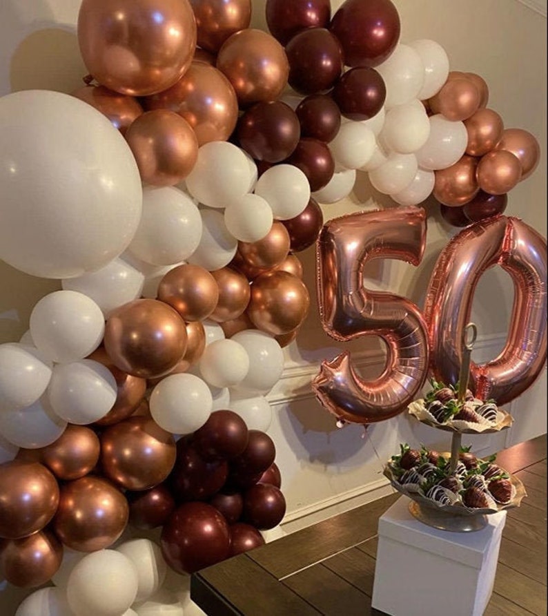 Rose Gold Chrome Balloons Rose Gold Balloon Set 12 Inch - Etsy