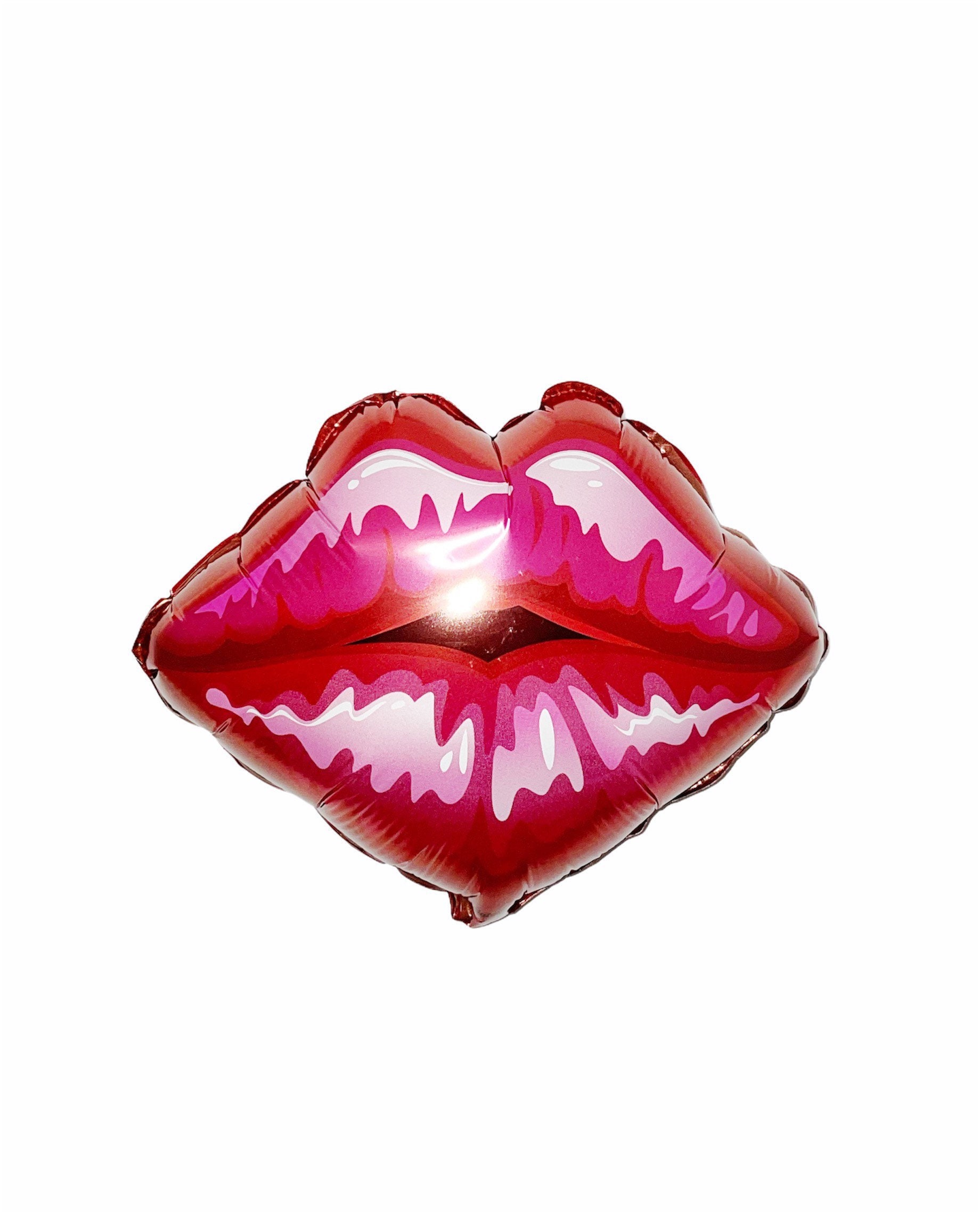 Pink Kiss Foil Balloon Airfill Lips Balloon Decor Love | Etsy