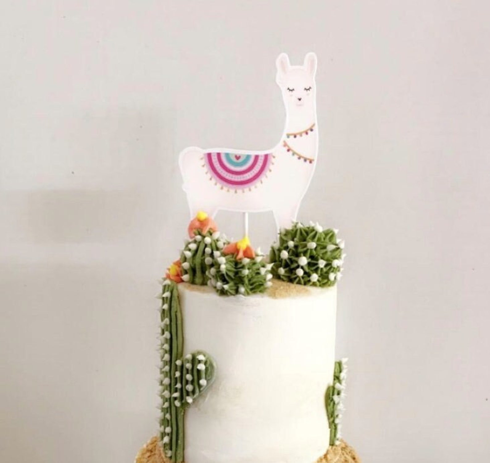 Llama Cake Topper Set of 5 Cake Toppers Boho Llama Cake | Etsy
