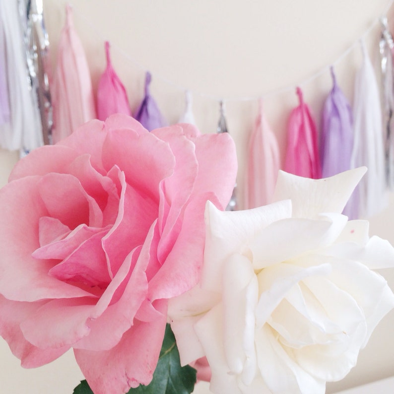 Purple And Pink Tassel Garland Purple Party Decor Pink Etsy