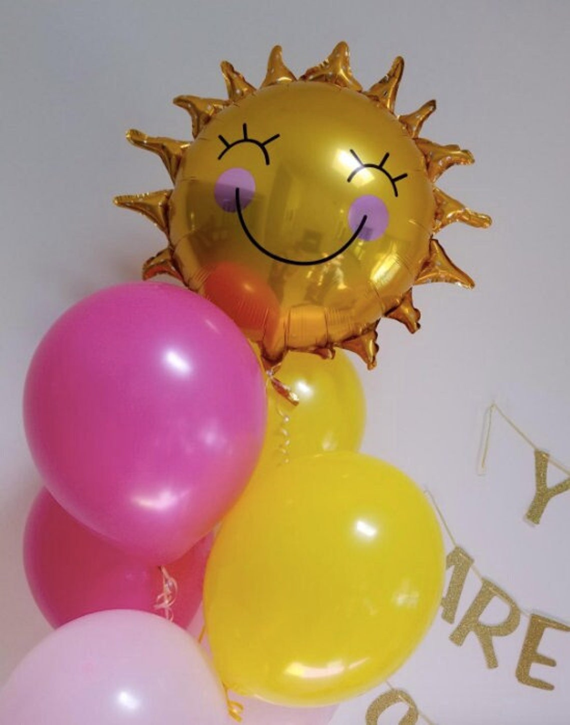 Sunshine Balloon Smiley Balloon Giant Sun Balloon 26 Inch - Etsy