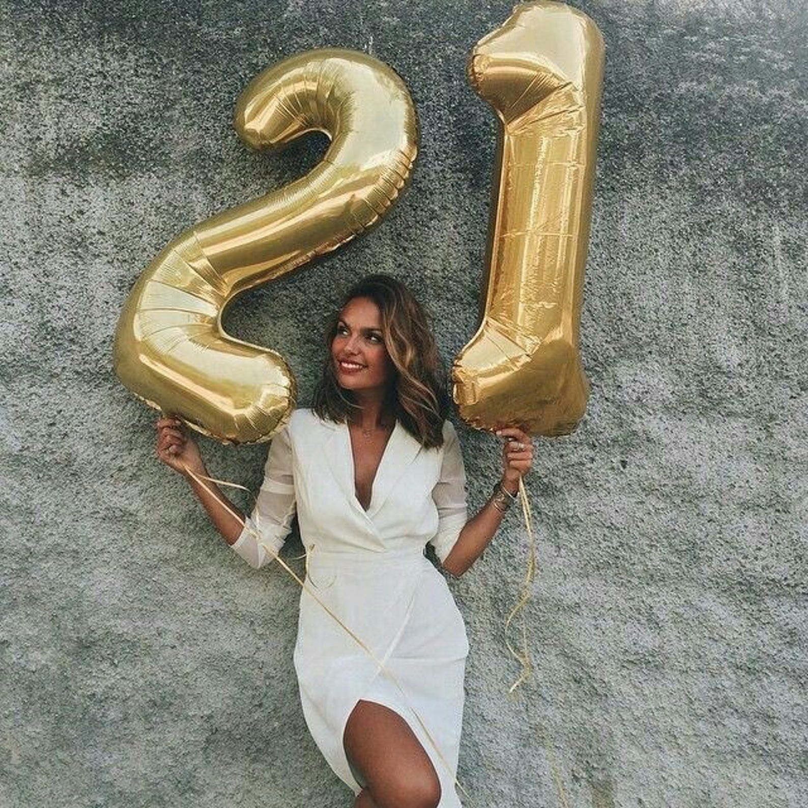 21st Birthday Balloons Gold Number 21 Balloons 21 Balloons - Etsy