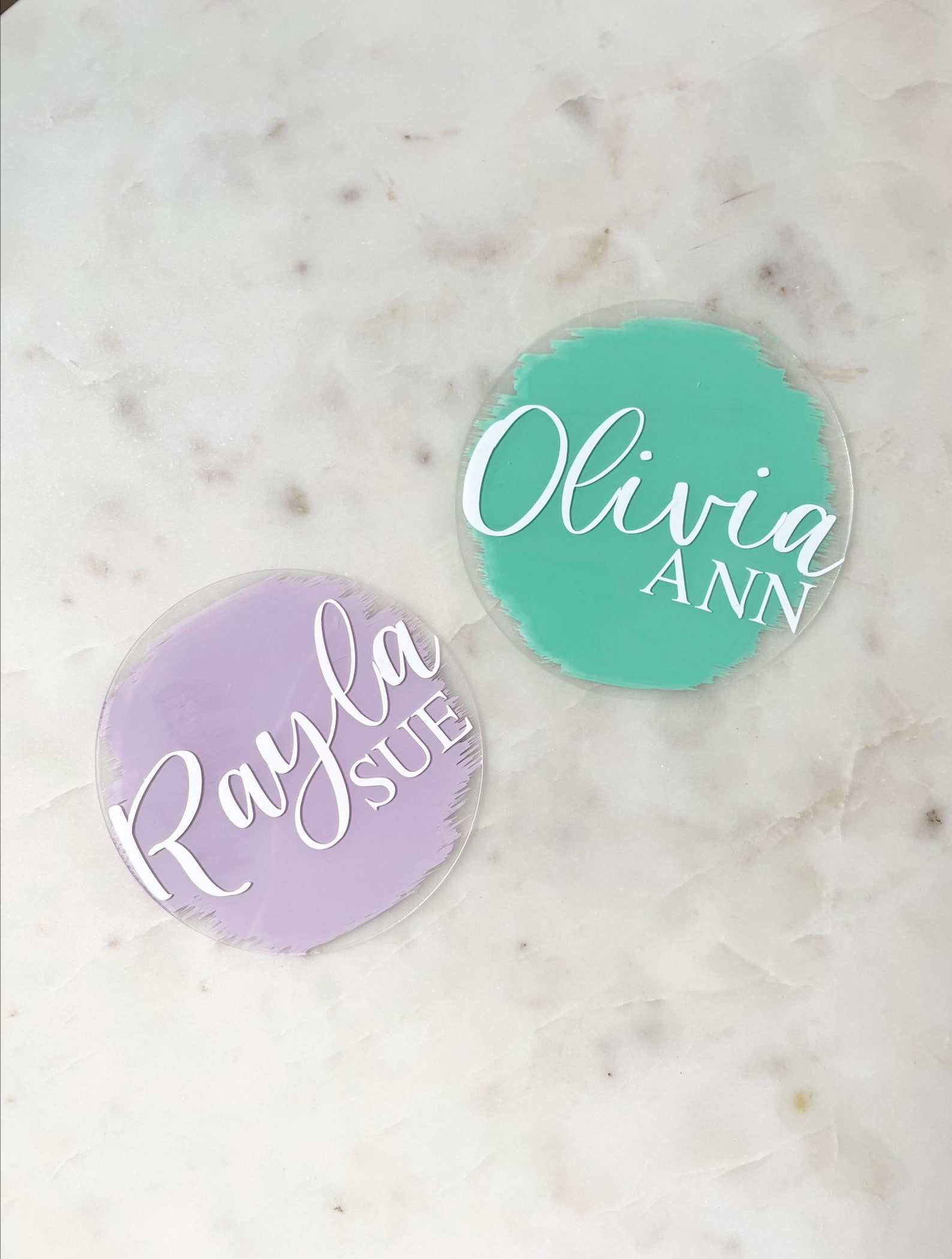 Personalized Baby Name Disc Baby Name Reveal New Baby - Etsy