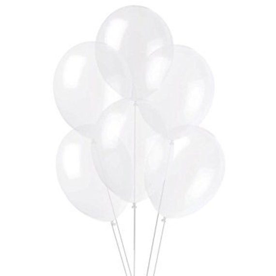 Clear Balloons - Transparent Balloons, White Baby Shower, Confetti ...