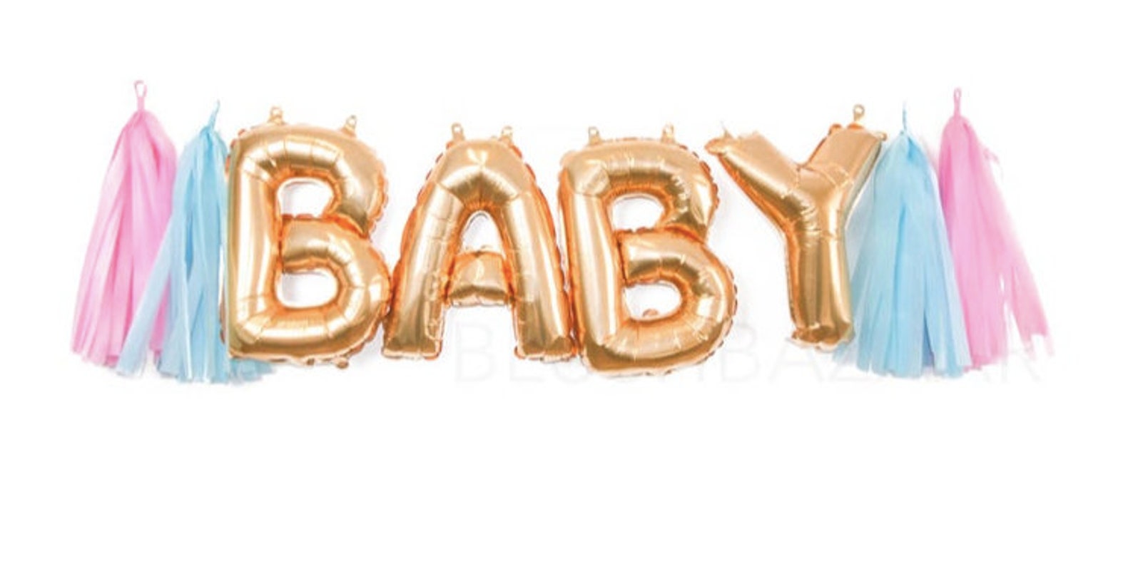 Rose Gold Balloon Letter Banner With Tassels 16 Inch Balloon - Etsy