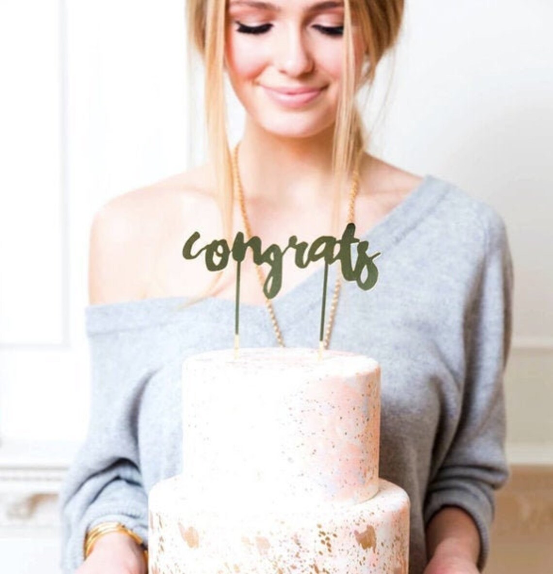 Congratulations Cake Topper // Graduation Cake Topper Gold | Etsy