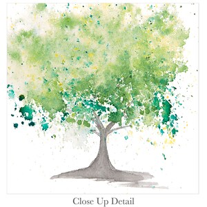 Green Abstract Tree Poster Print, Watercolour Fine Art Print, Original ...
