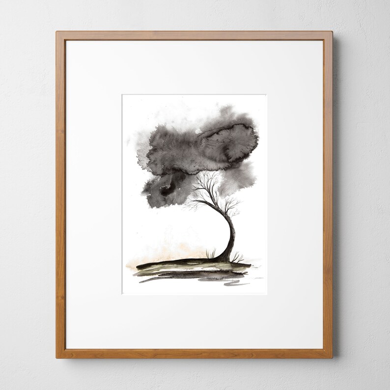 Abstract Tree Picture, Poster Print of Original Watercolour Painting ...